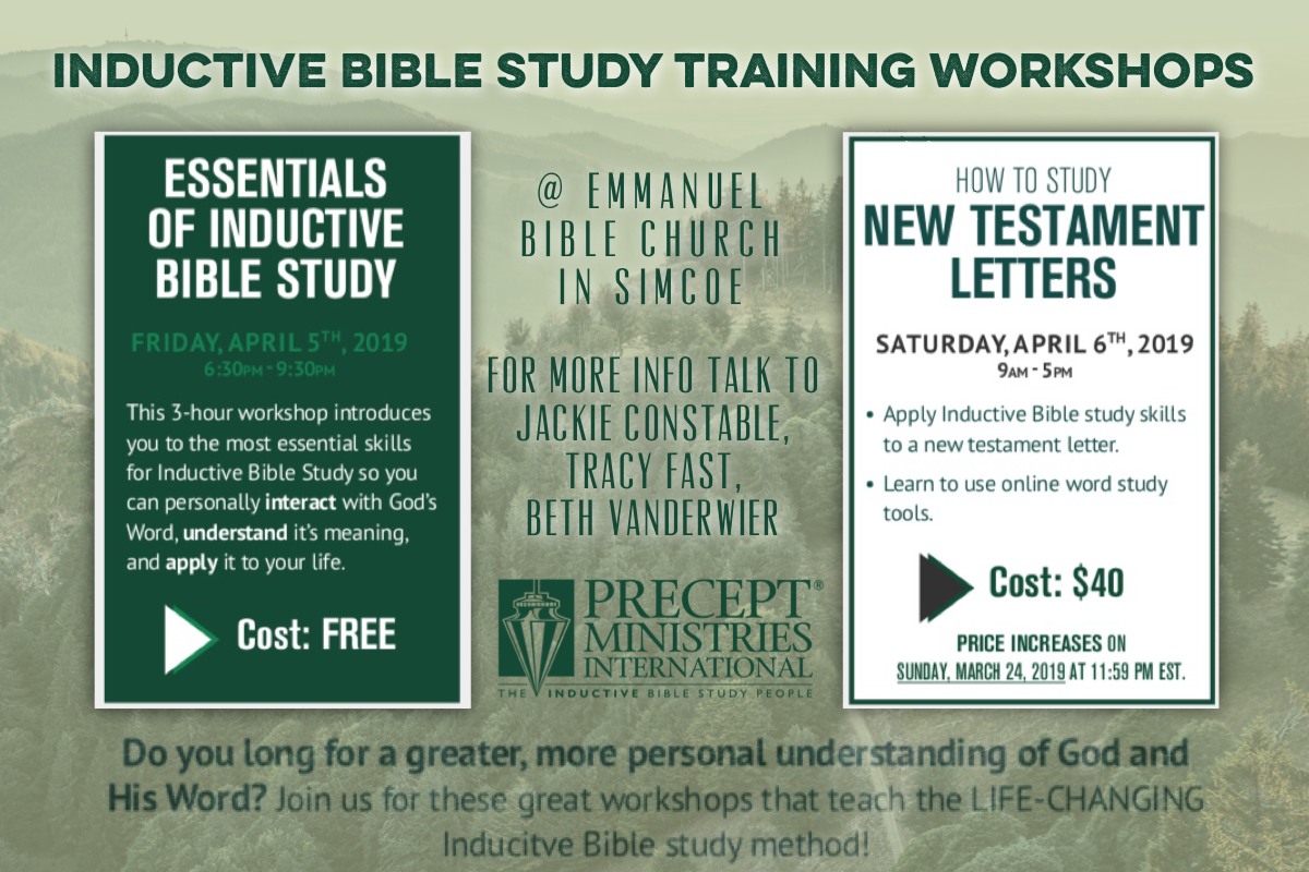 Inductive Bible Study Training Workshops Kingsway Church